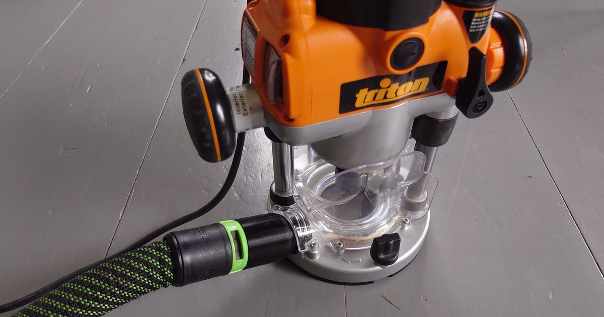 Festool Cleantec Adapter for Triton JOF001 MOF001 Router (Remix) by ...