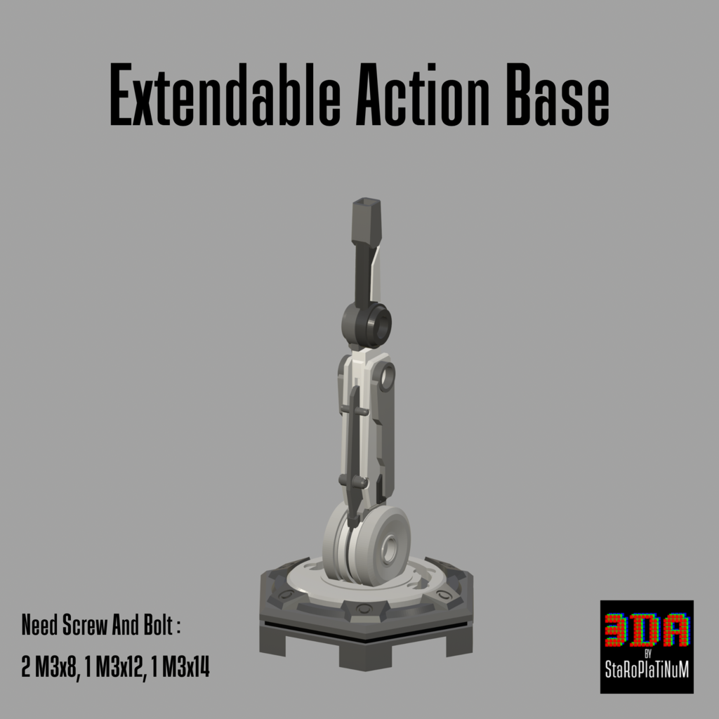 Extendable Action Base V2 by StaRoPlaTiNuM | Download free STL model ...