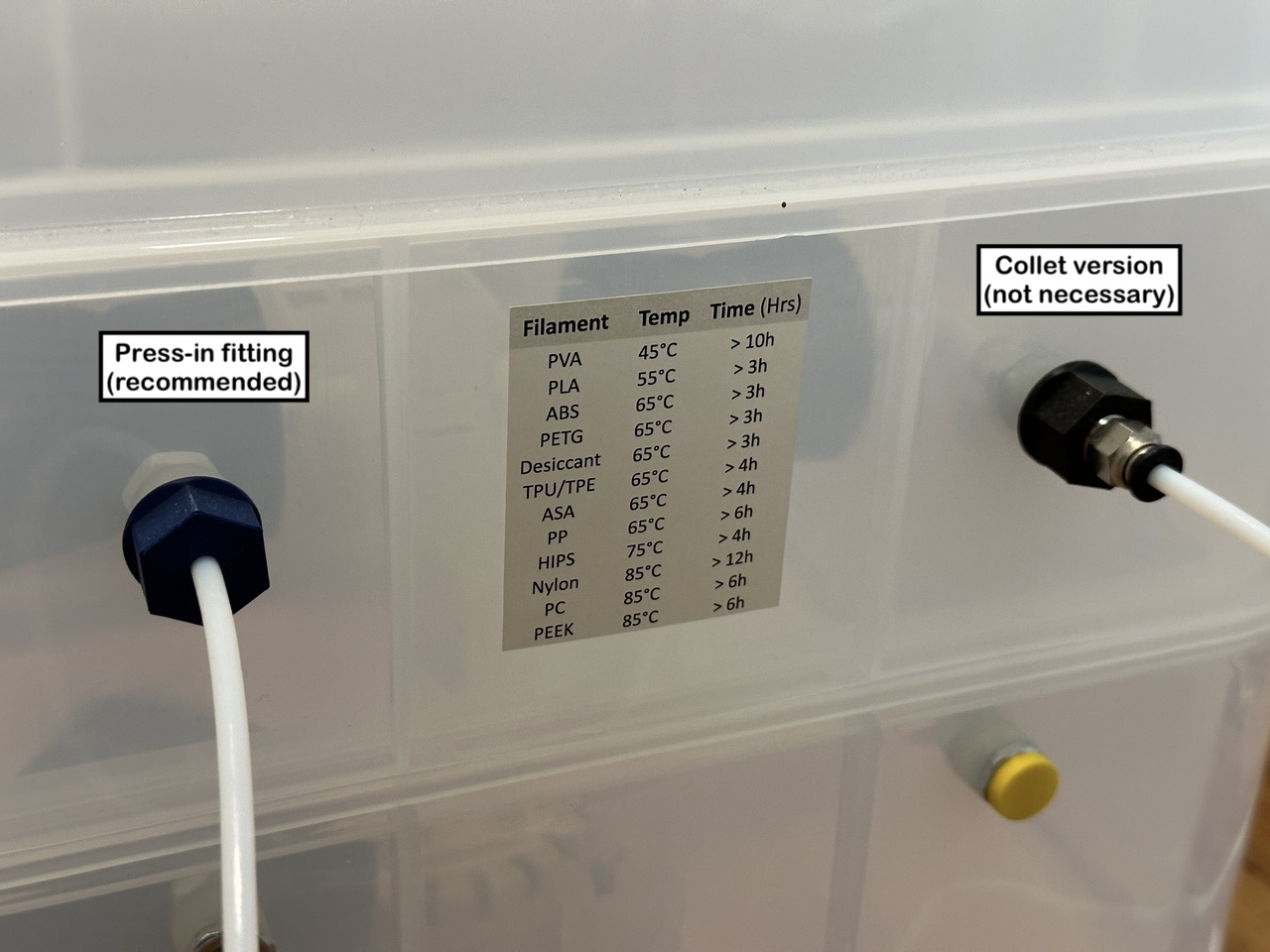 PrintDry PTFE tube adapter plugs by cmh | Download free STL model ...
