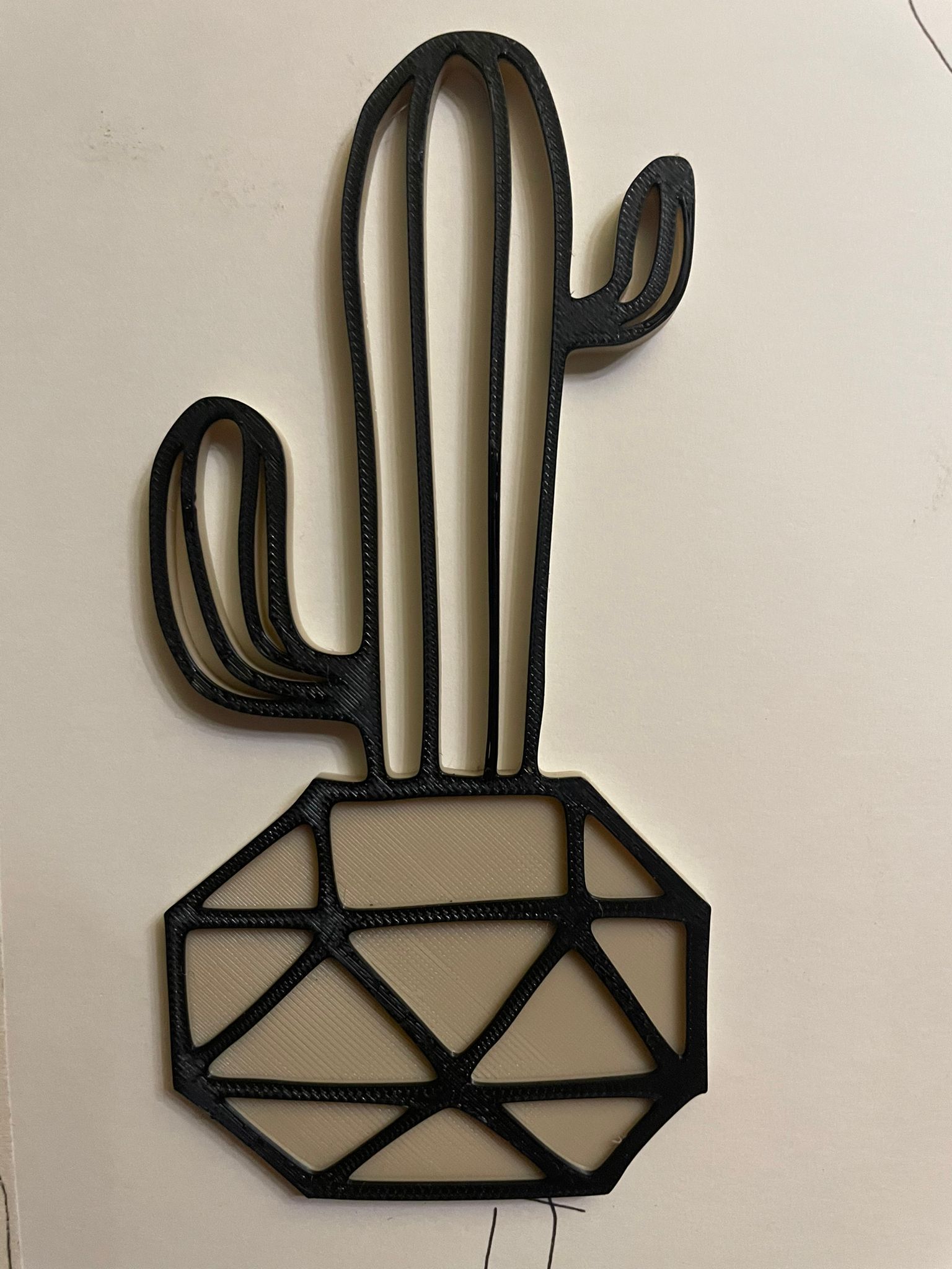 Cactus Geometrical WallArt by AlDente-Lab | Download free STL model ...