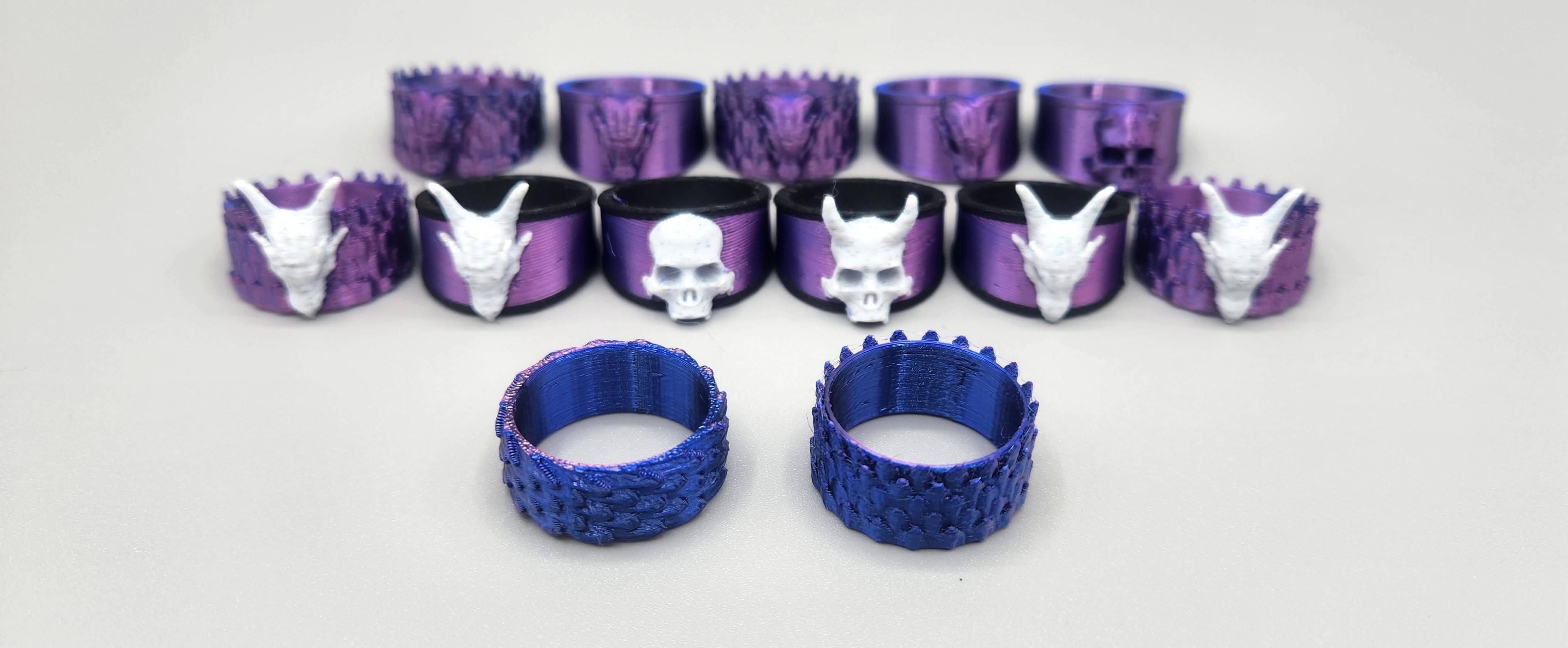 Basic Dragon Scale Ring Samples by FilliFuu | Download free STL model ...