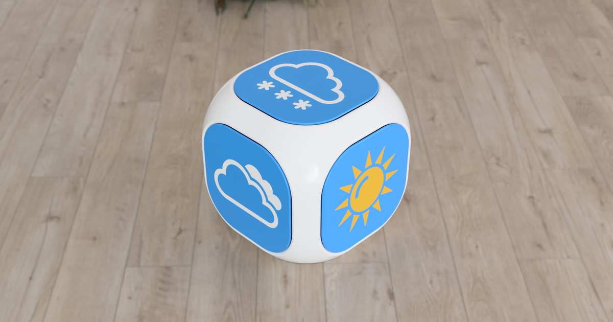 The dice of Weather forecasts by Roberto3d | Download free STL model ...