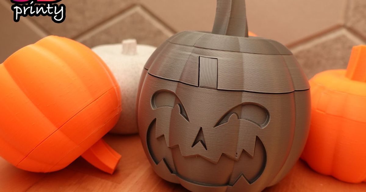 Twist Lock Pumpkin with Evil Grin by 3D Printy | Download free STL ...