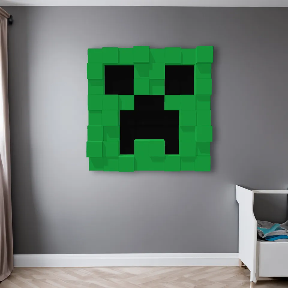 Creeper Head Minecraft on the wall puzzle by ERiK004 | Download free ...
