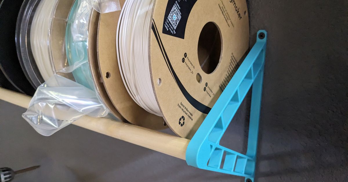 Parametric Wall Spool Bracket by Filament Fanatic | Download free STL ...