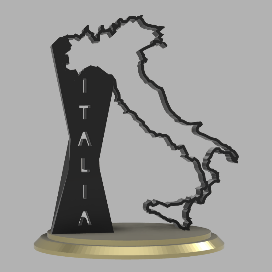 Italy border sculpture REMIX by jkevinwagner | Download free STL model ...