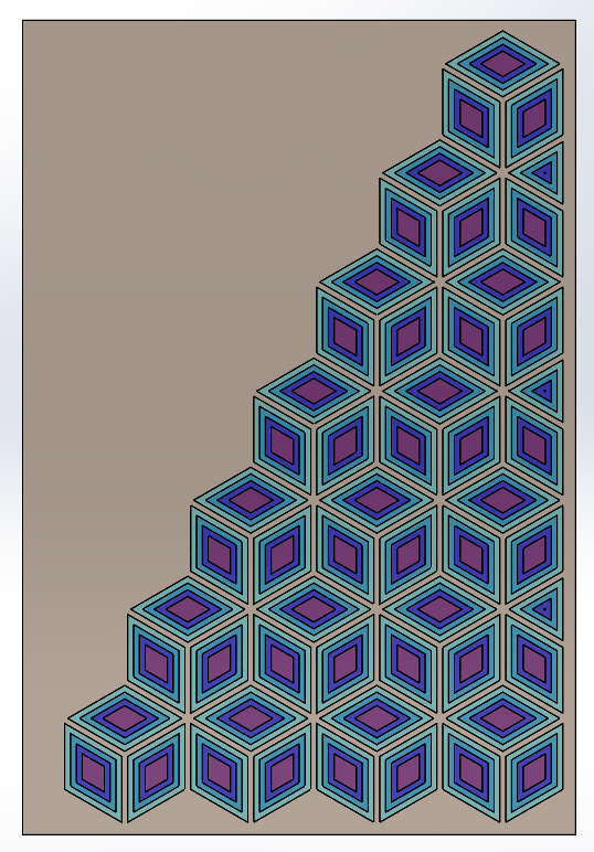 Stacked Cubes Wall Art by Lil_Lex | Download free STL model ...