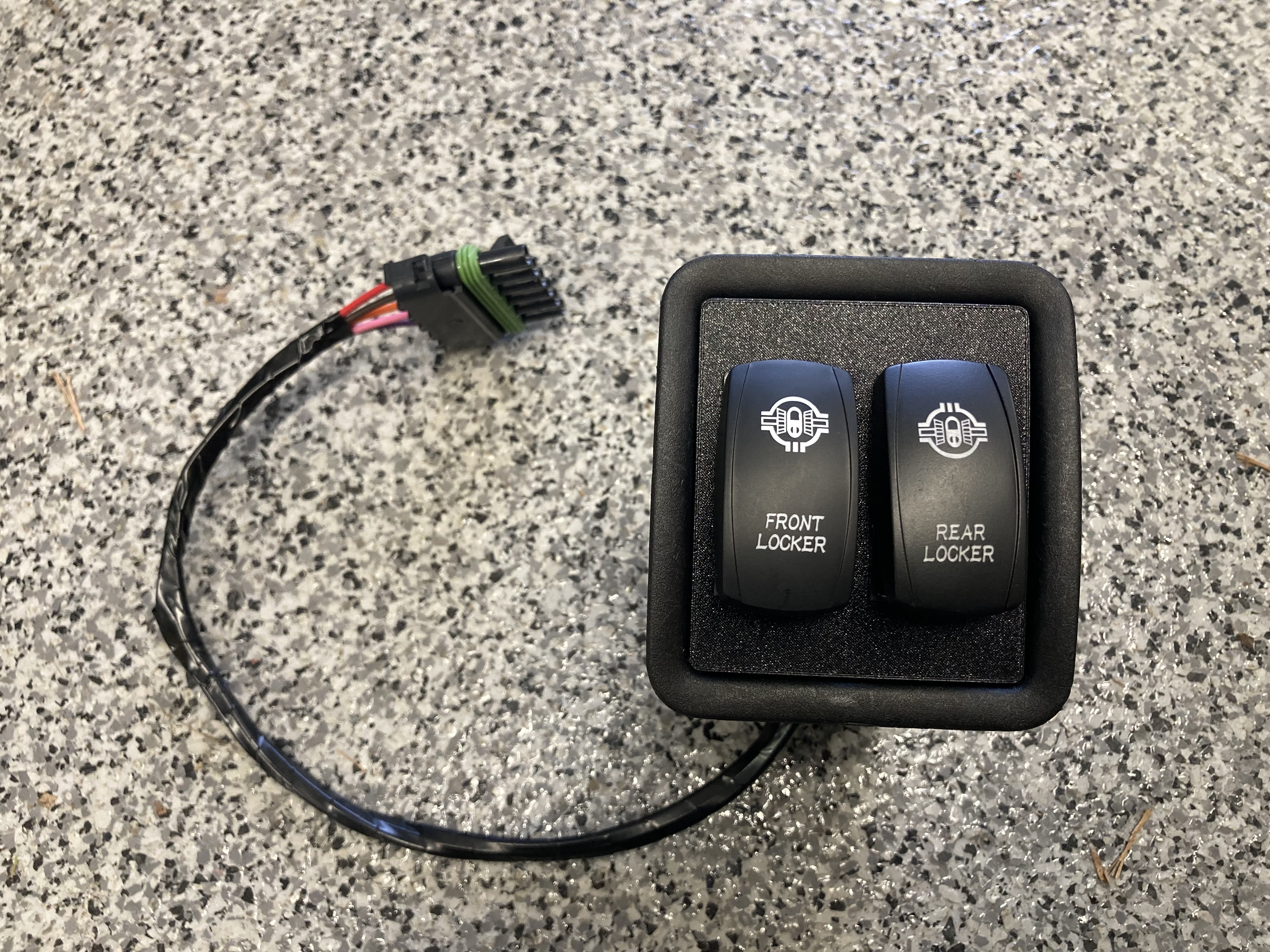 JK Wrangler Dash Cubby 2 Switch Bezel (for e-locker switches) by HP41 ...