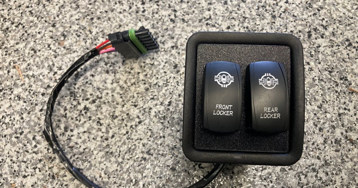 JK Wrangler Dash Cubby 2 Switch Bezel (for e-locker switches) by HP41 ...