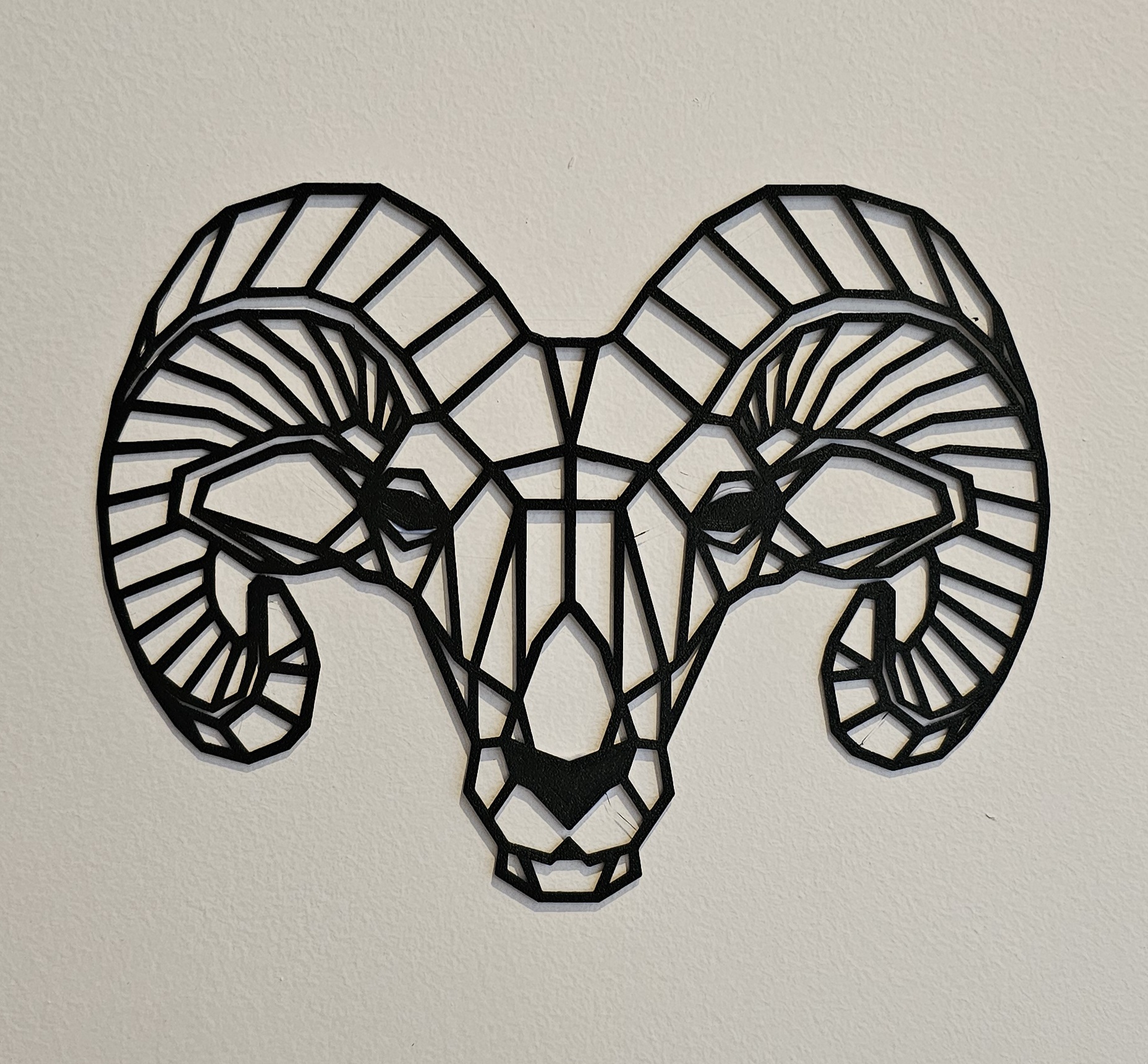 Geometric Ram Wall Art by DMIBoss | Download free STL model ...