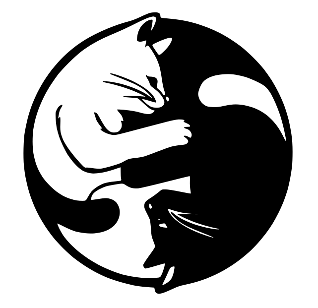 Yin Yang Two Cats Wall Decor by Jura Švébiš | Download free STL model ...