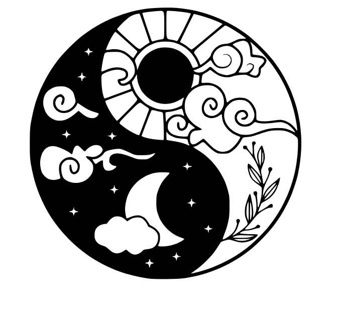 Yin Yang Sun And Moon Wall Art by Jura Švébiš | Download free STL model ...