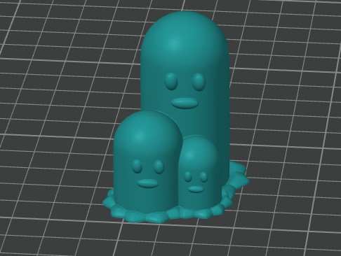 Diglett evolution Dugtrio by KingBaaka | Download free STL model ...