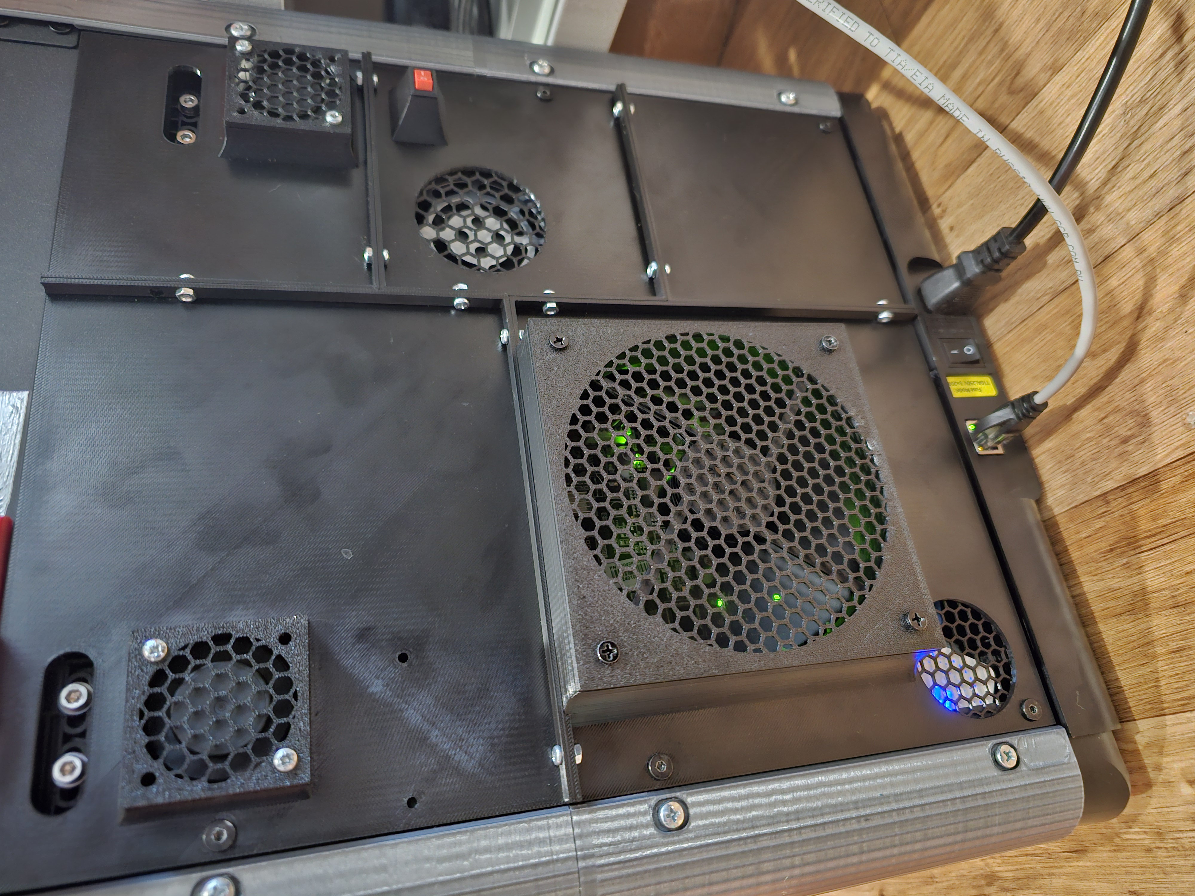 Quietmode! Flashforge Adventurer 5M (AD5M) Back Panel w/ 120mm & 4010 ...