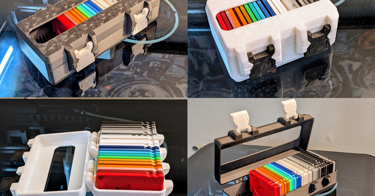 SnapLock Simple Swatch Box (parametric) by schutz | Download free STL ...