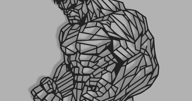 Hulk Wallart von Melt the String | Kostenloses STL-Modell herunterladen ...