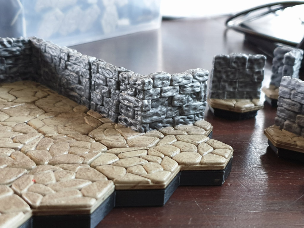 WDhex stone walls & corners for irregular stone floor por Diona ...