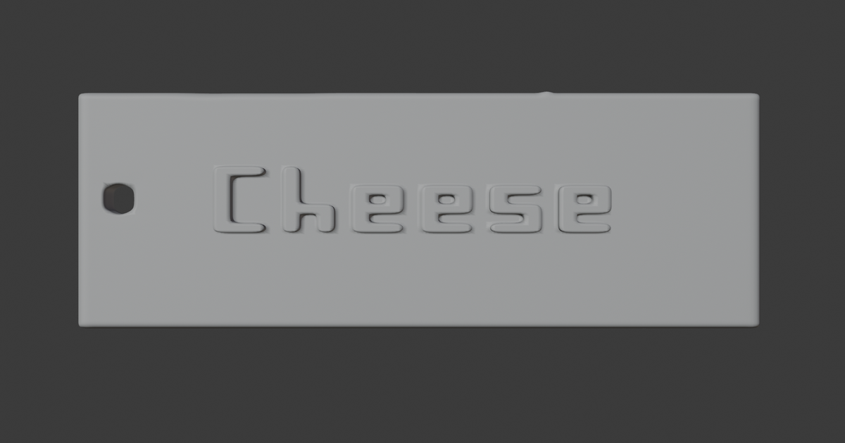 cheese tag by Conrad Stone | Download free STL model | Printables.com