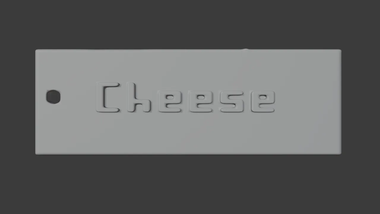 cheese tag by Conrad Stone | Download free STL model | Printables.com