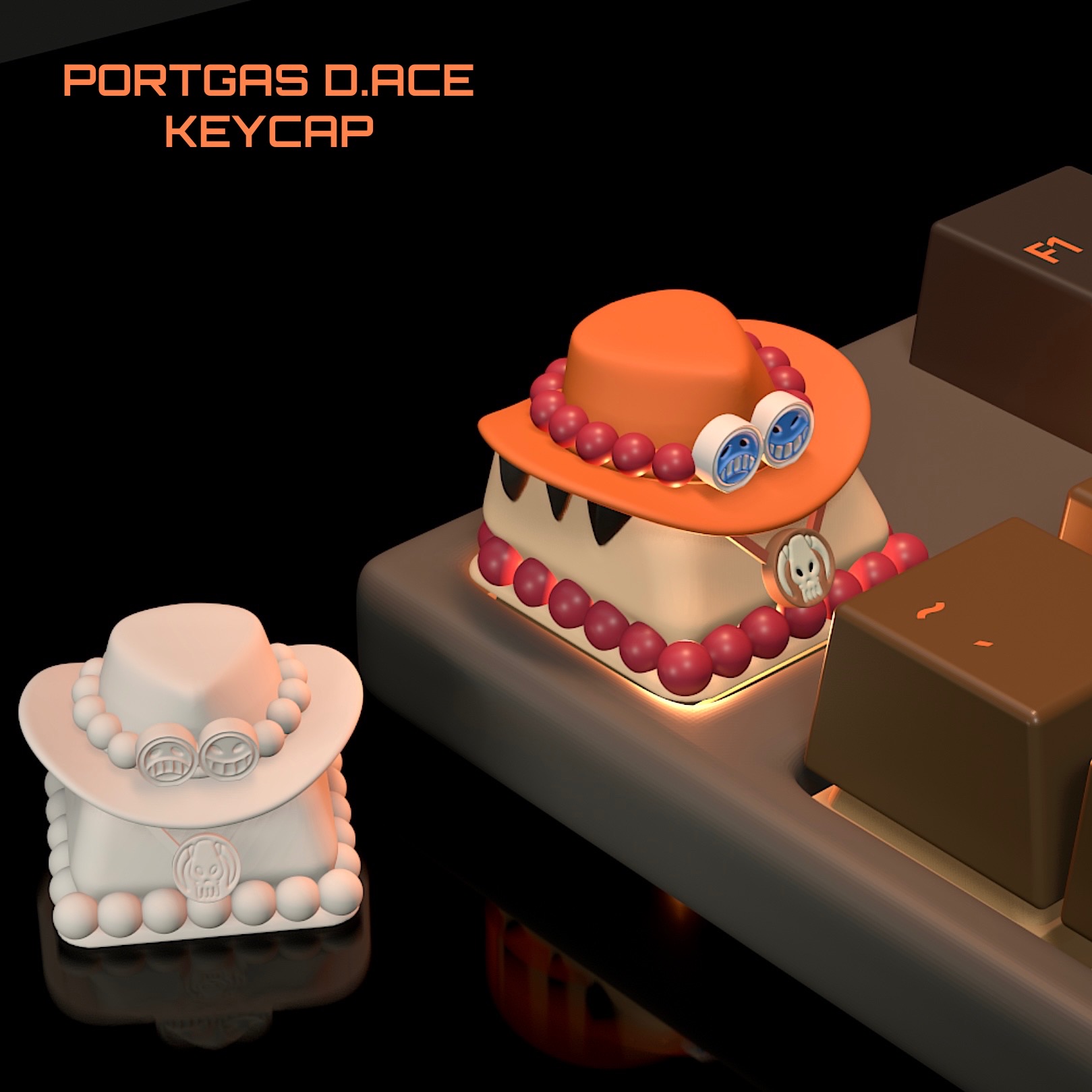 PORTGAS D.ACE KEYCAP by Creative Dicks | Download free STL model ...