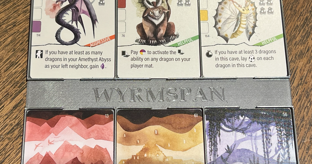 Wyrmspan Dragon and Cave Card Holder by EcoDad | Download free STL ...