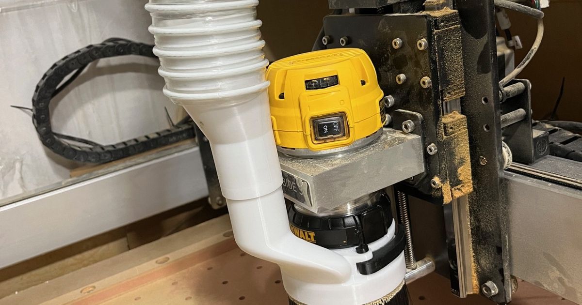 Dewalt 1 1/4 hp router dust shoe by gwag | Download free STL model ...