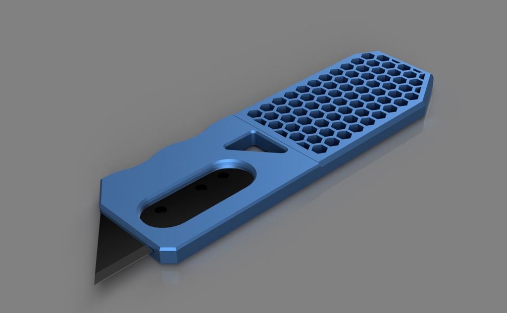 Cutter Blade Knife (w/ Safety cap) by BasementLAB | Download free STL ...