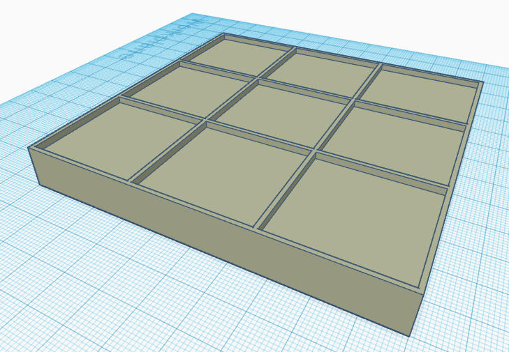 simple 10x10cm 3x3 square board game board by sur_squid | Download free ...