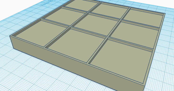simple 10x10cm 3x3 square board game board by sur_squid | Download free ...