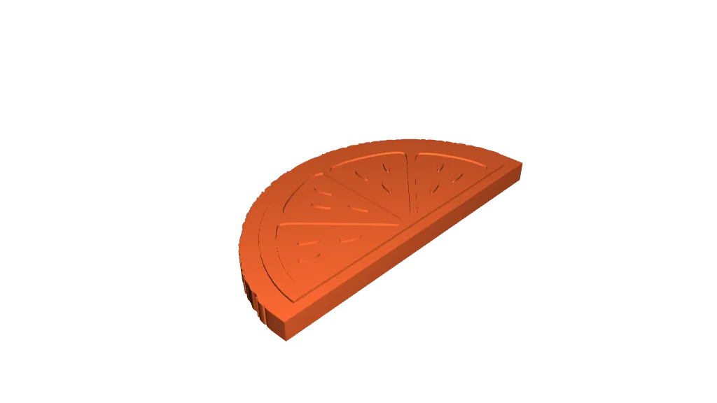 Chunky citrus magnet, child-safe orange, citrus wedge magnet with ...