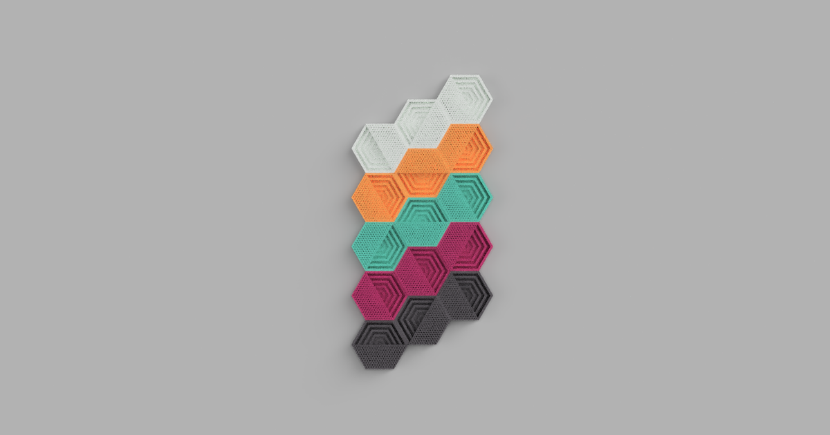 Hexagon Acoustic Wall Tiles by MiraculousBuilds | Download free STL ...