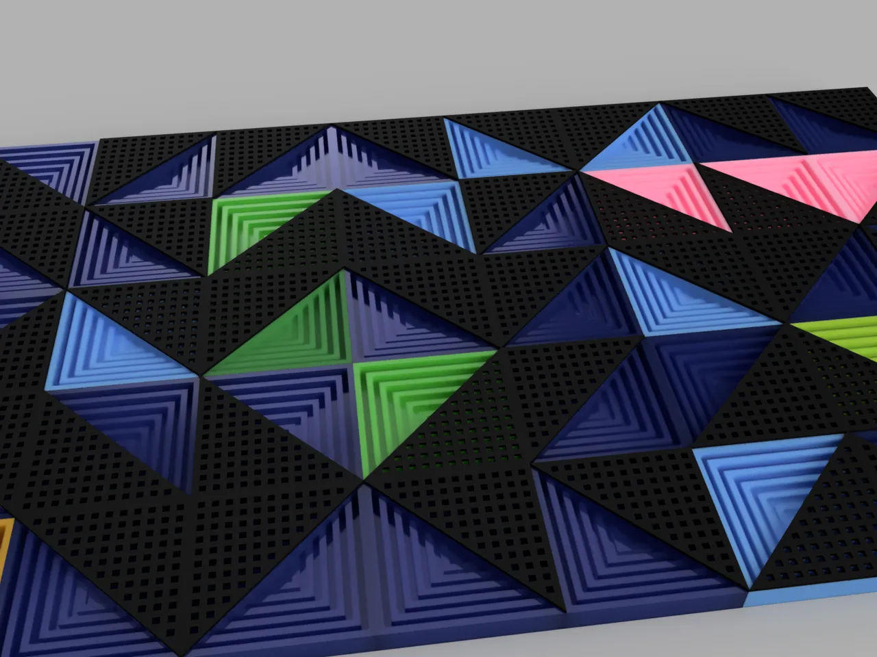Square Acoustic Wall Tiles by MiraculousBuilds | Download free STL ...