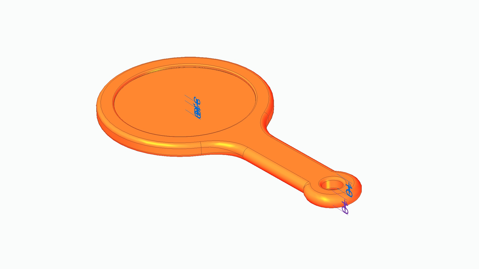 Custom Hand Mirror by PeterCustomCAD | Download free STL model ...