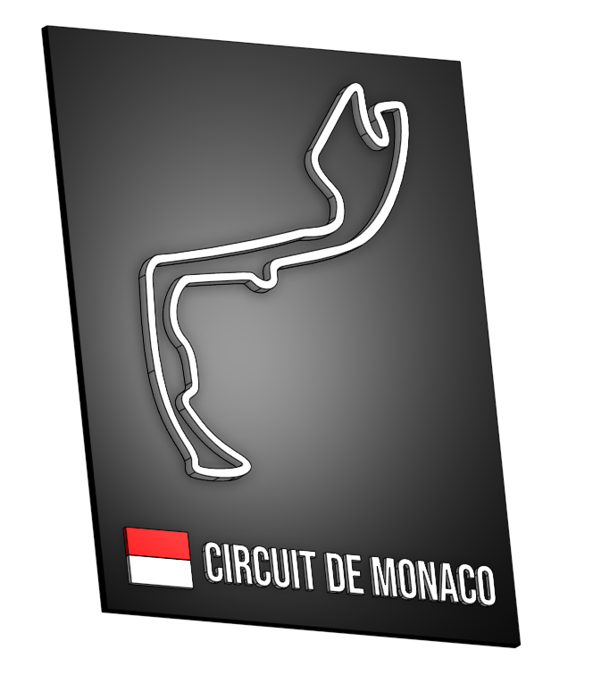 Monaco F1 track map 3D poster por MVTTO | Descargar modelo STL gratuito ...