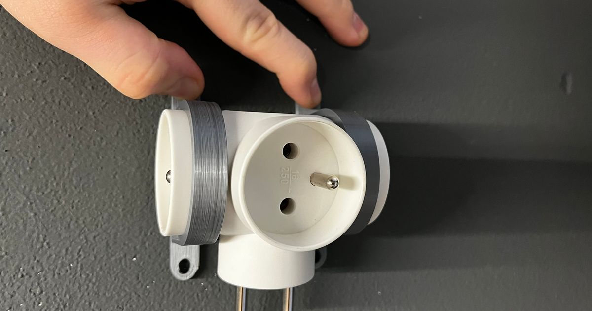 Wall socket extender holder by kinkis | Download free STL model ...