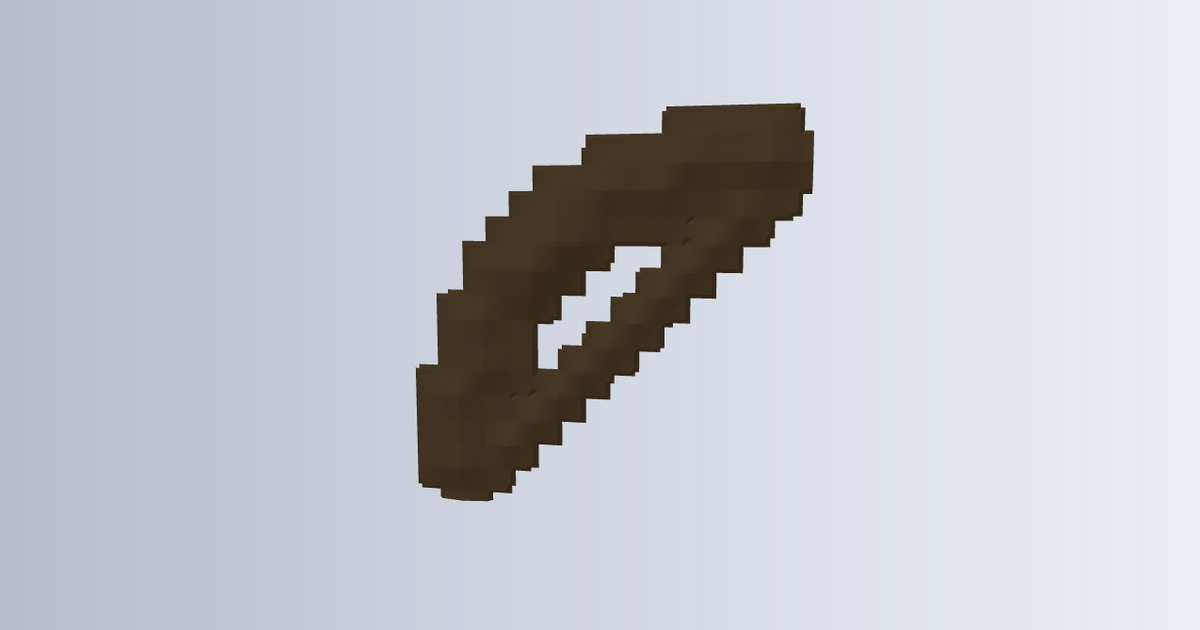 Minecraft Bow by Fynn Rogall | Download free STL model | Printables.com