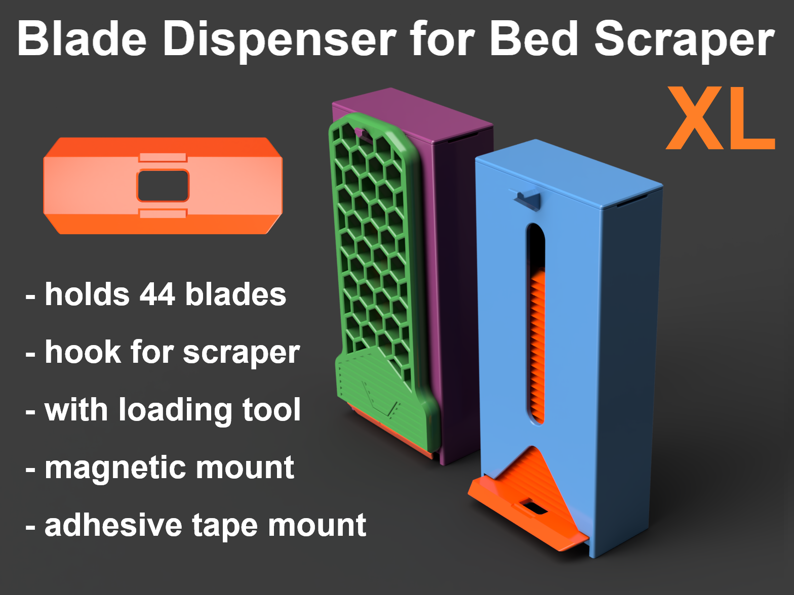 Blade Dispenser for Bed Scraper XL by ThreeD-Michael | Download free ...