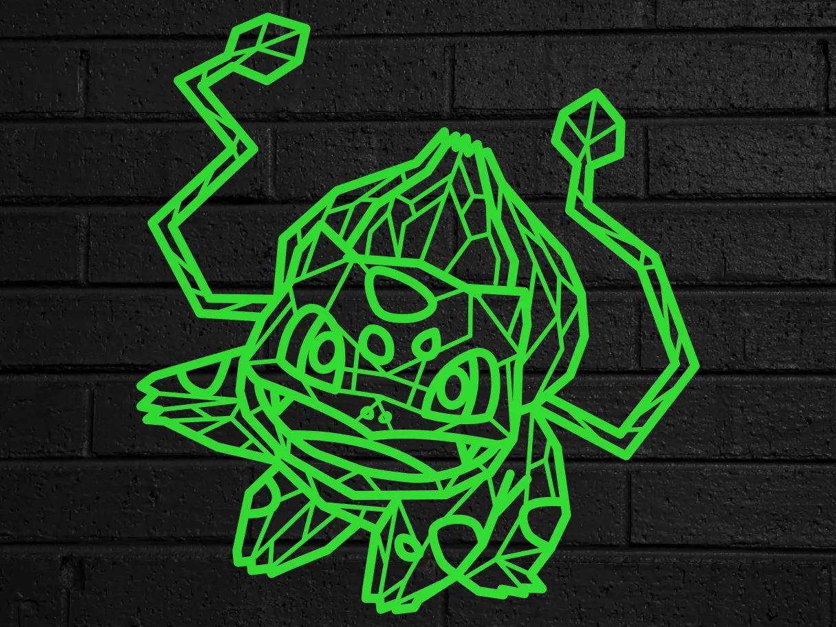 Geometric low poly bulbasaur by Satyr | Download free STL model ...