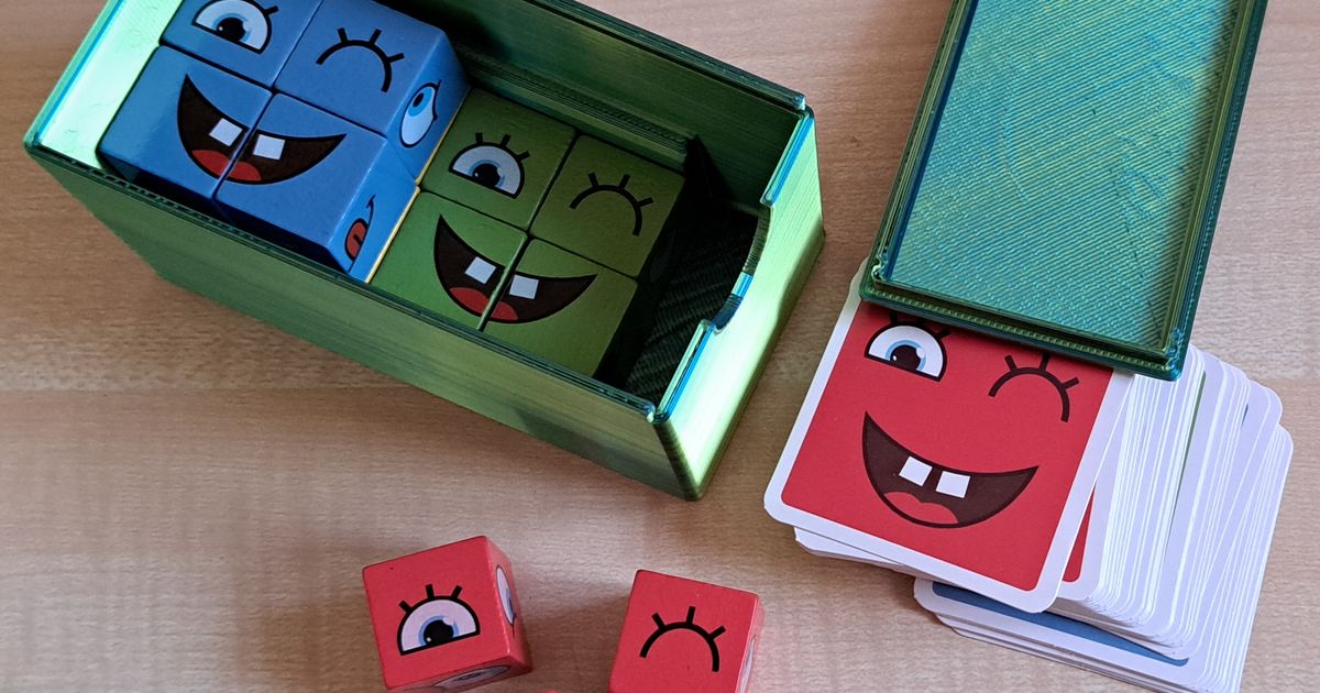 Face Dice Game Box - for 20x20x20 mm³ dice and 50x50 mm² cards by ...