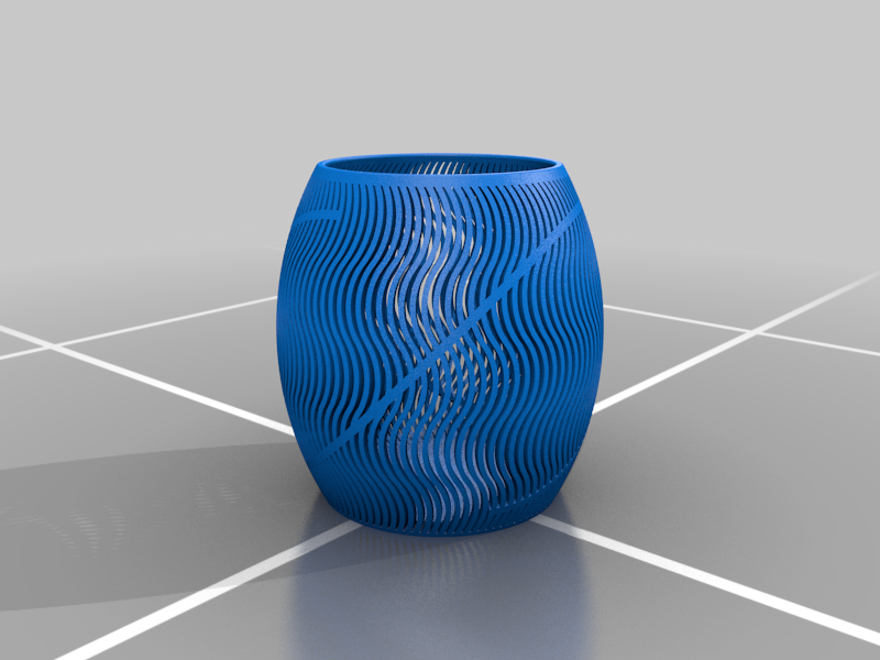 Wave Pen Holder by SpaceDog3D | Download free STL model | Printables.com