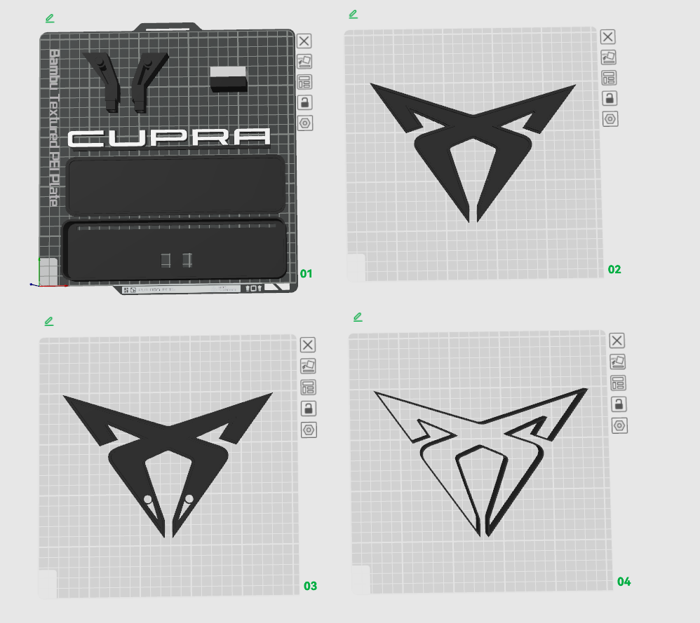 Cupra Logo Lamp Carbono by NFORCE3D | Download free STL model ...