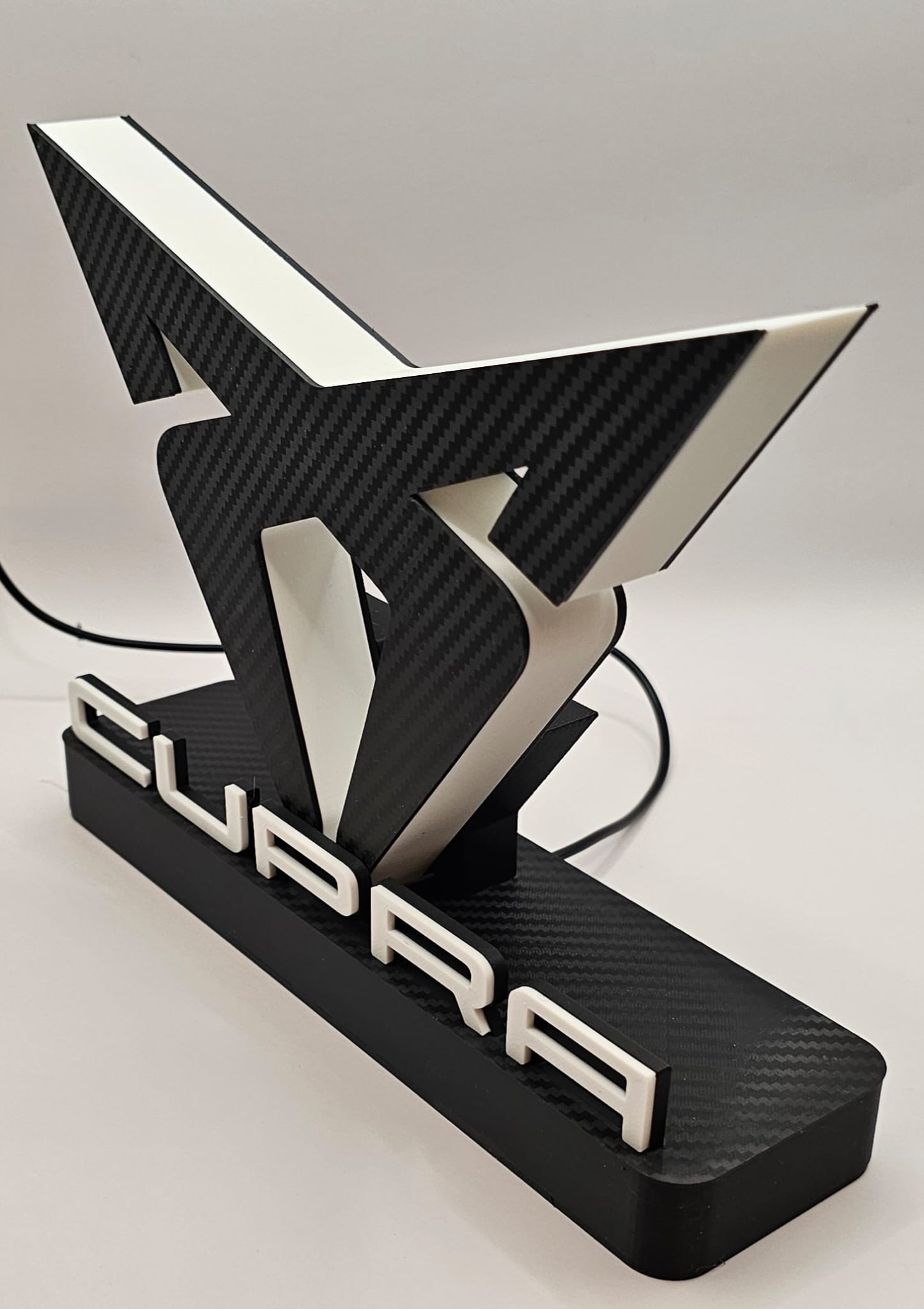 Cupra Logo Lamp Carbono by NFORCE3D | Download free STL model ...
