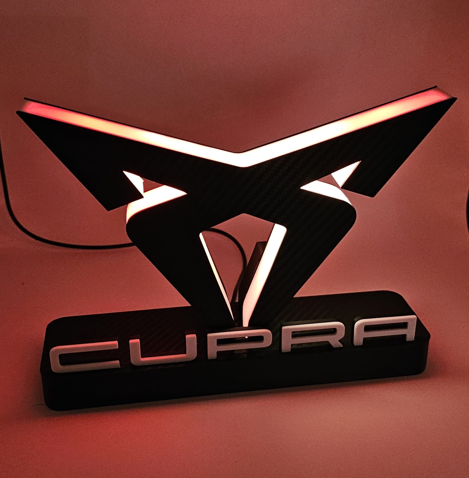 Cupra Logo Lamp Carbono by NFORCE3D | Download free STL model ...