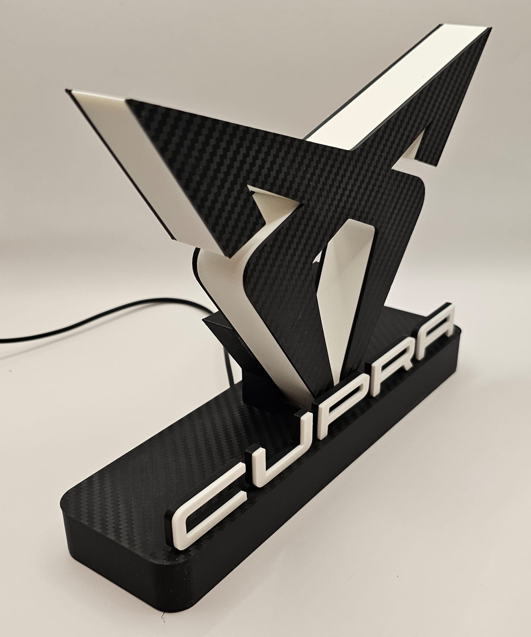 Cupra Logo Lamp Carbono by NFORCE3D | Download free STL model ...