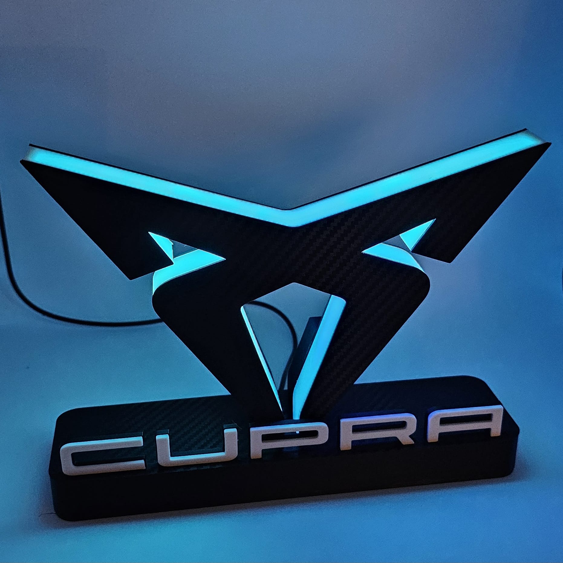 Cupra Logo Lamp Carbono by NFORCE3D | Download free STL model ...