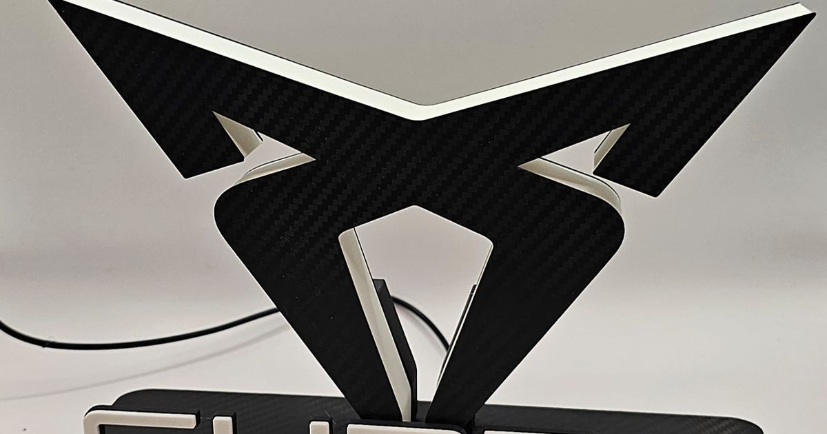 Cupra Logo Lamp Carbono by NFORCE3D | Download free STL model ...