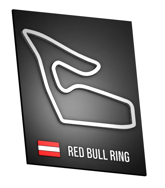 Austria F1 track map 3D poster by MVTTO | Download free STL model ...