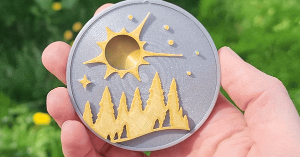 Solar Eclipse Commemorative Ornament by Splemsby | Download free STL ...
