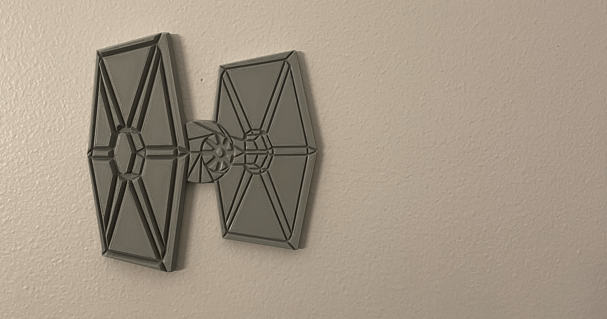 Geometric Tie Fighter Wall Art by teachingonthespec | Download free STL ...