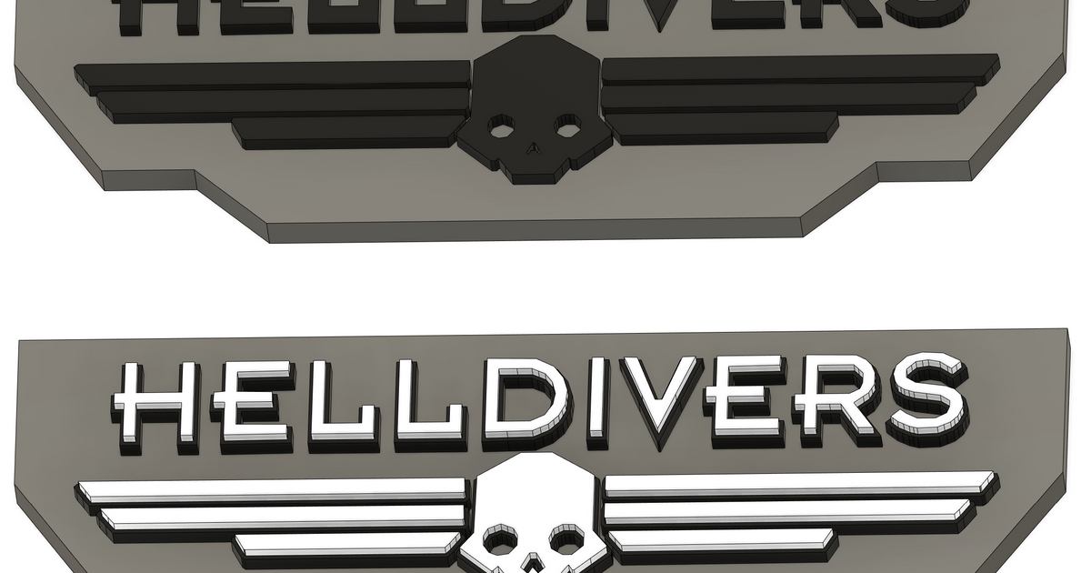 2.5D Helldivers Logo Plate (parametric) by mosselini1 | Download free ...